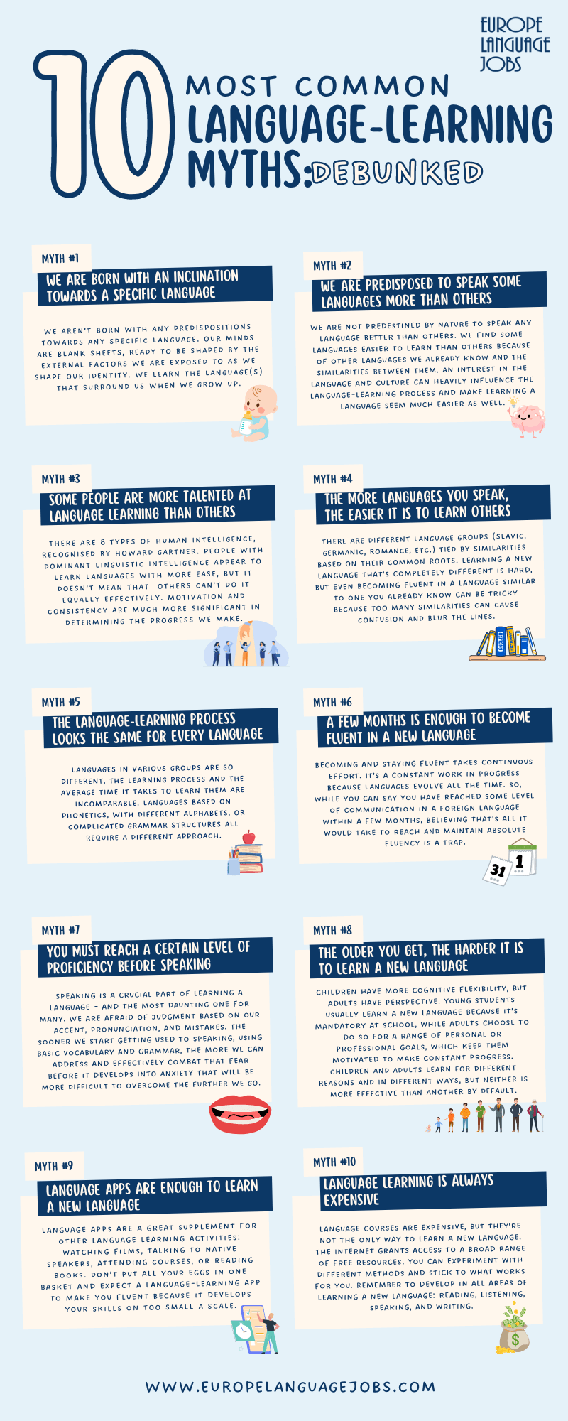 10 Most Common Language-Learning Myths: Debunked